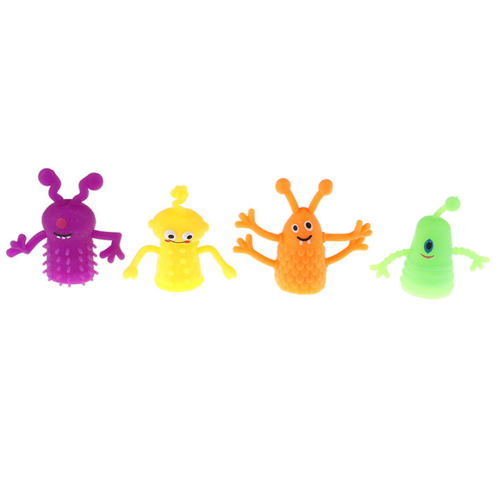 4Pcs/Set Expression Hand Puppet Children Finger Puppet Parent ...