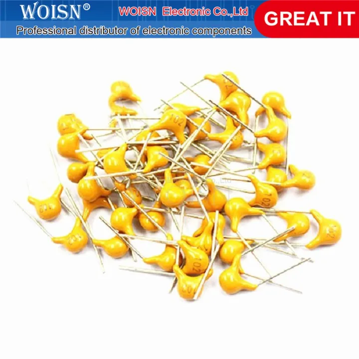 5pcs Monolithic capacitor Screen printing: 100 (10PF) spacing 5.08mm ...