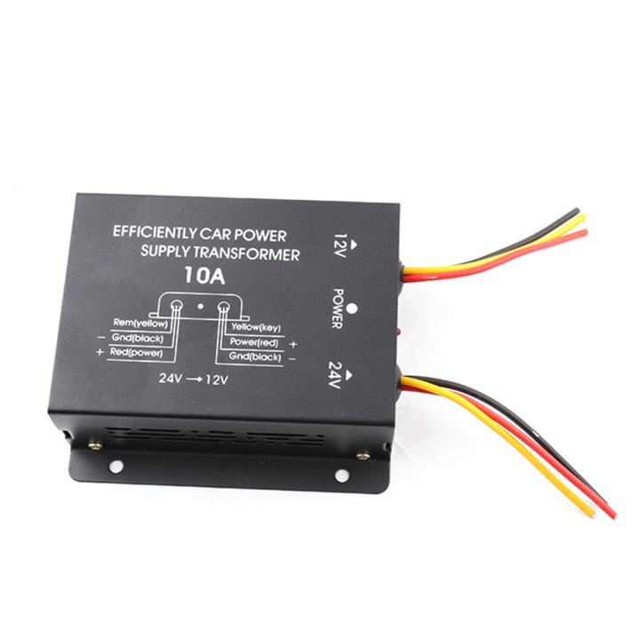 Car Power Supply Step-Down Transformer 24V To 12V Converter 10A Output ...