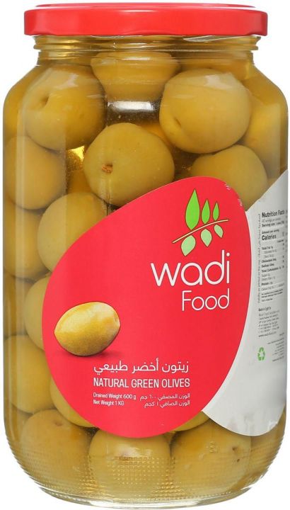 Wadi Food Natural Green Olives - 360g | Daraz.lk