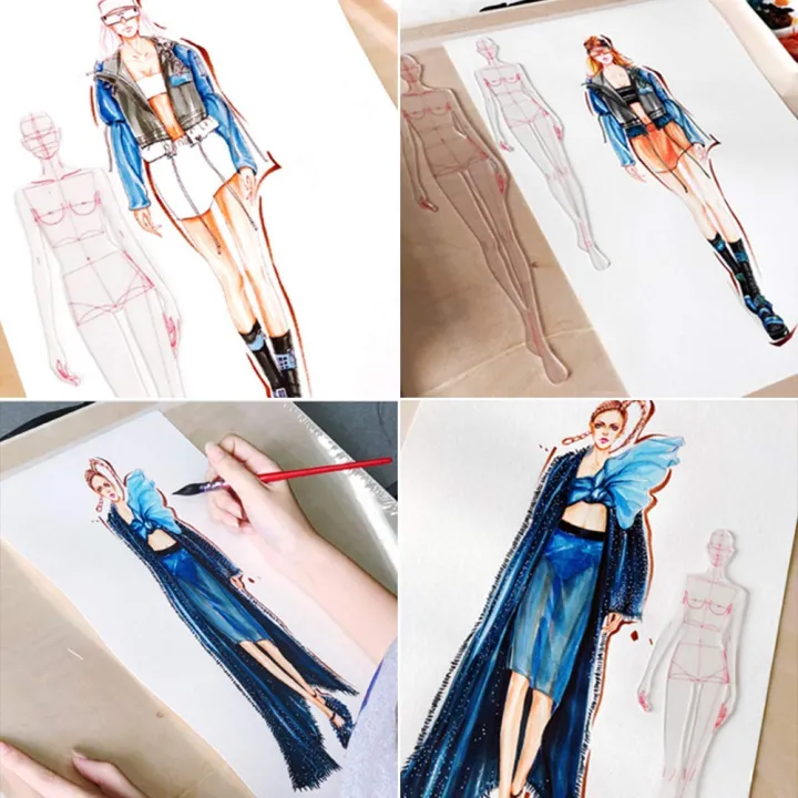 NAMUNY Fashion Illustration Rulers Sketching Templates Ruler Sewing ...