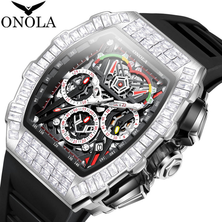 ONOLA brand fashionable sports luxury waterproof automatic mechanical ...