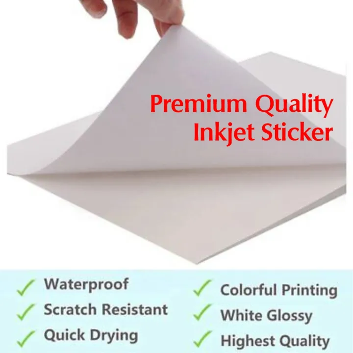 Premium A4 Sticker Paper 20pcs - 50pcs Printing Label Original Inkjet ...