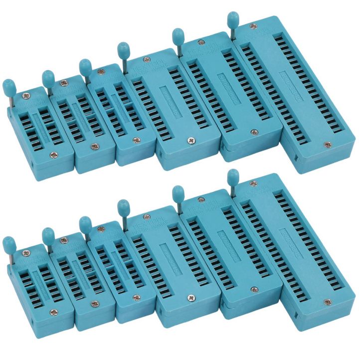 12PC Universal 14/16/18/24/28/40 Pin IC Test Universal ZIF Socket Hot ...