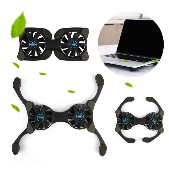 Foldable USB Laptop Cooling Pads with Double Fans Mini Octopus Notebook ...