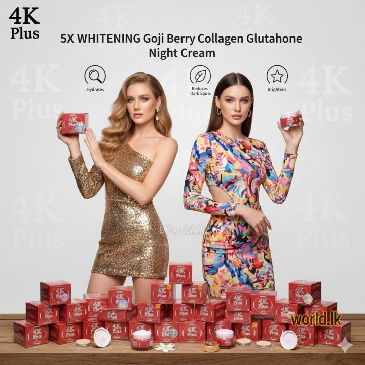 Goji Berry Collagen 4K Plus 5X WHITiniENING Glutathione Night Cream Kpc ...