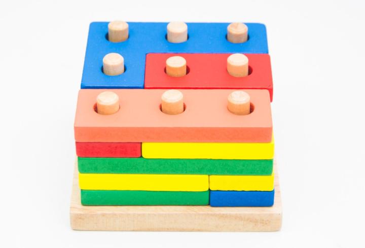 Wooden Geometry Building Blocks Puzzle | Daraz.lk