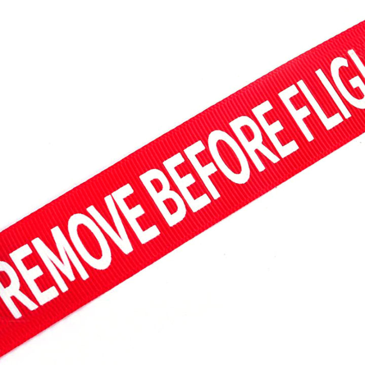 New Remove Before Flight Red Embroider Key Chain Key Tag Ring Plane Car bike bag Cherry Super ...