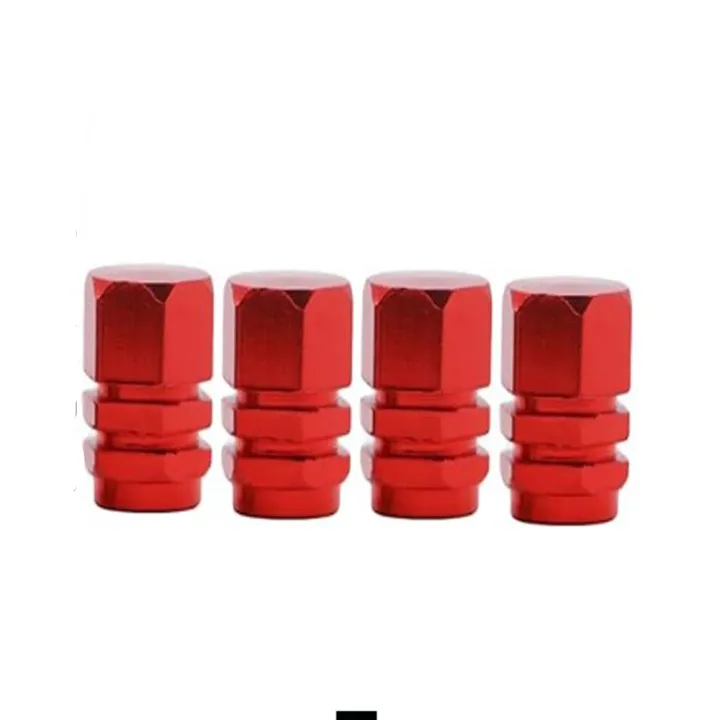 Red Car Wheel Valve Caps Wheel Tire Caps Dust Caps Tire Valve Core Cap ...