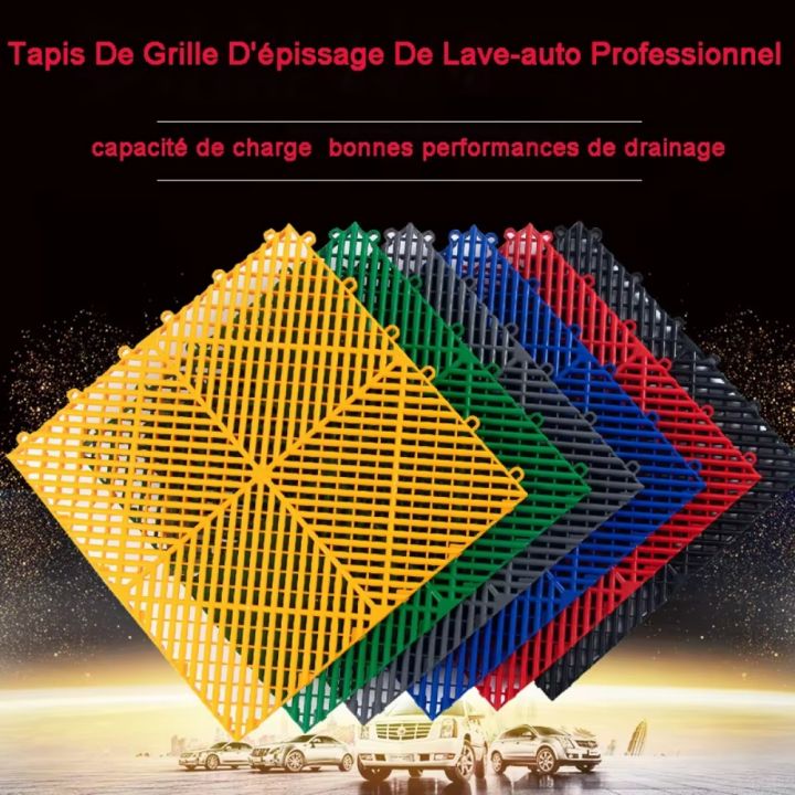 Portable 400x400x18mm Floor Garage Tile Plastic Waterproof Garage Slabs ...