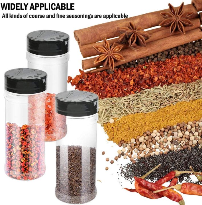 Set of 3 Glass Spice Containers, 6 Oz Spice Jars Bottles Containers ...