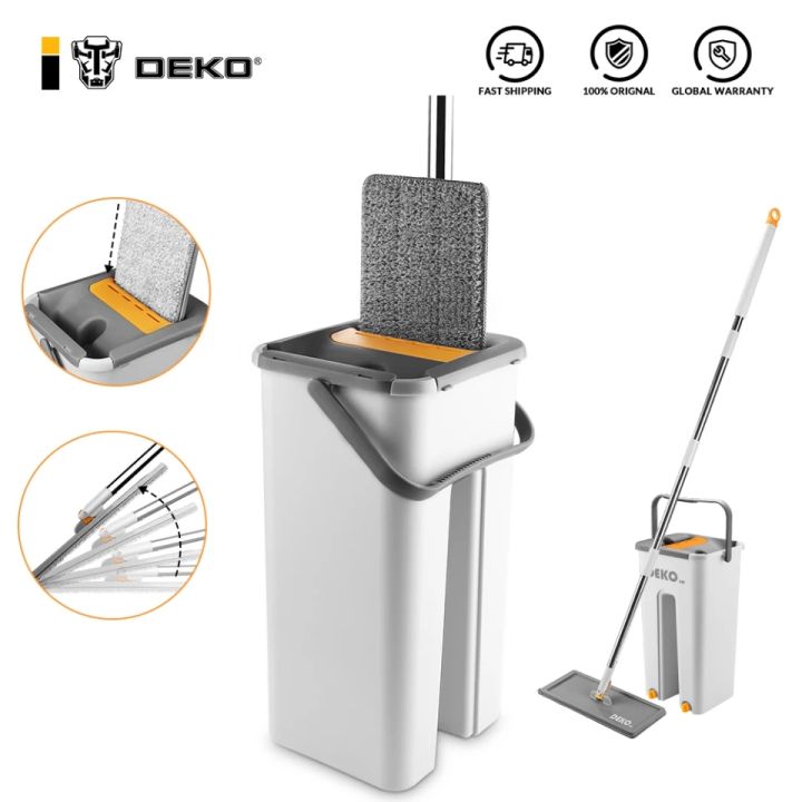 Magic Mop magic floor squeeze mop with bucket flat bucket rotating mop ...