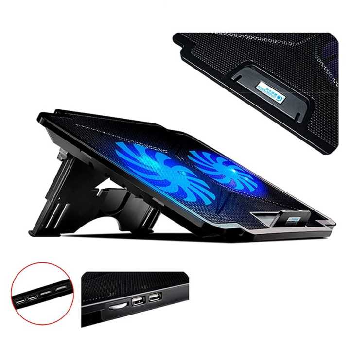 Dual Fan Adjustable Laptop Notebook Cooling Pad S69 15" - 17" cooler ...