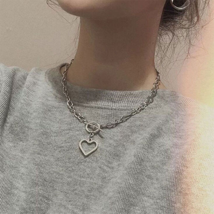 Necklace Love Pendant Simple Necklace Personality Short Clavicle Chain ...