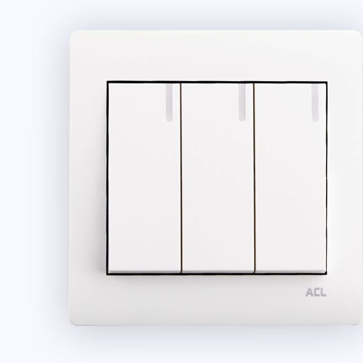 3 Gang 1 Way Switch White Dimo Lumin Warranty Lifetime | Daraz.lk