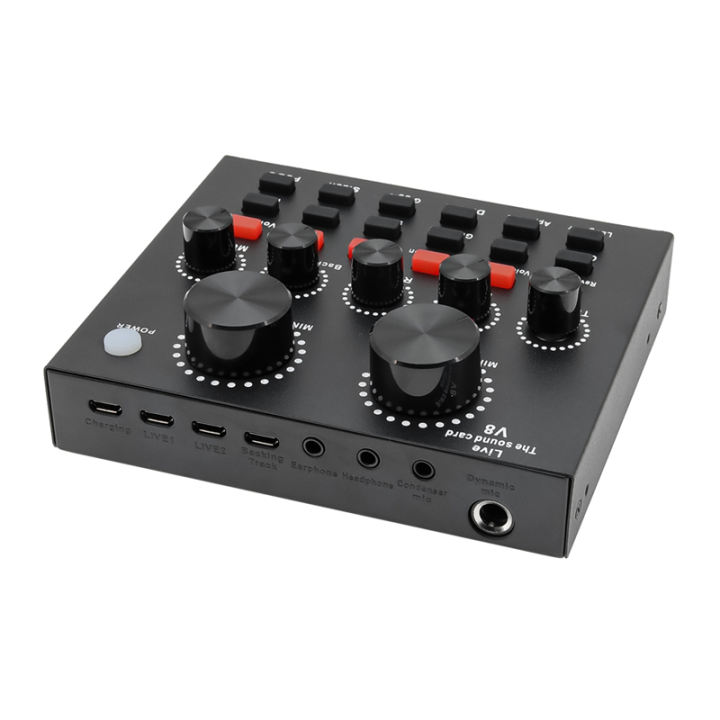 【High-quality】 V8 Sound Card Voice Change Live Streaming Singing ...