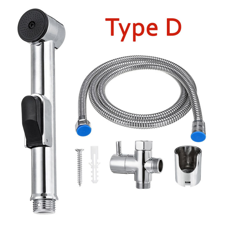 Toilet Douche Hand Held Bidet Shower Head Tools DIY Sprayer Sprinkler ...