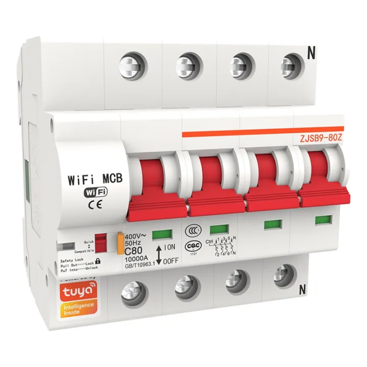 Trip switch 1 Piece Smart Circuit Breaker Tuya Smart Circuit Breake 80A ...