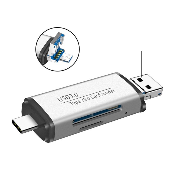 USB 3.0 Card Reader Dual Type to Mini TF Card Reader for Adapter SD ...