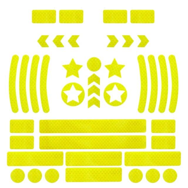 Bike Reflective Stickers MTB Scooter Helmet Body Reflective Sticker ...