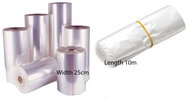 10m long 25 cm wide Heat Shrink Clear Polythene PVC (Tube Type) | Daraz.lk