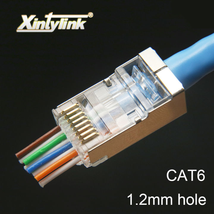 Xintylink Rj45 Connector Cat6 Cat 6 Plug 8p8c Stp Rg Rj 45 Lan Shielded ...