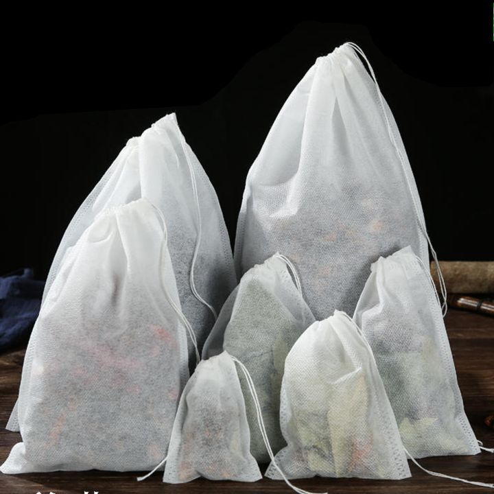 【HOT】 100Pcs Large Disposable Tea Bags Empty Teabags With String Heal ...