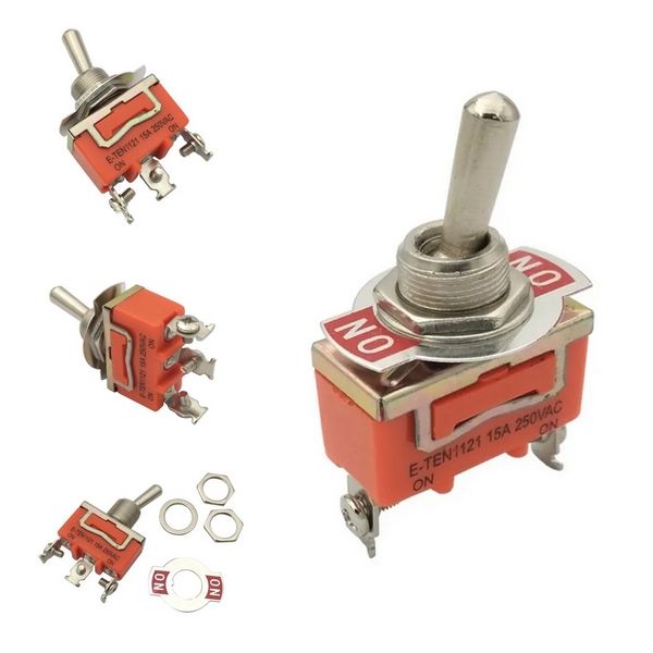 E-TEN1121 1121 3PIN Toggle Switch ON-ON Rocker Power switches 15A 250V ...