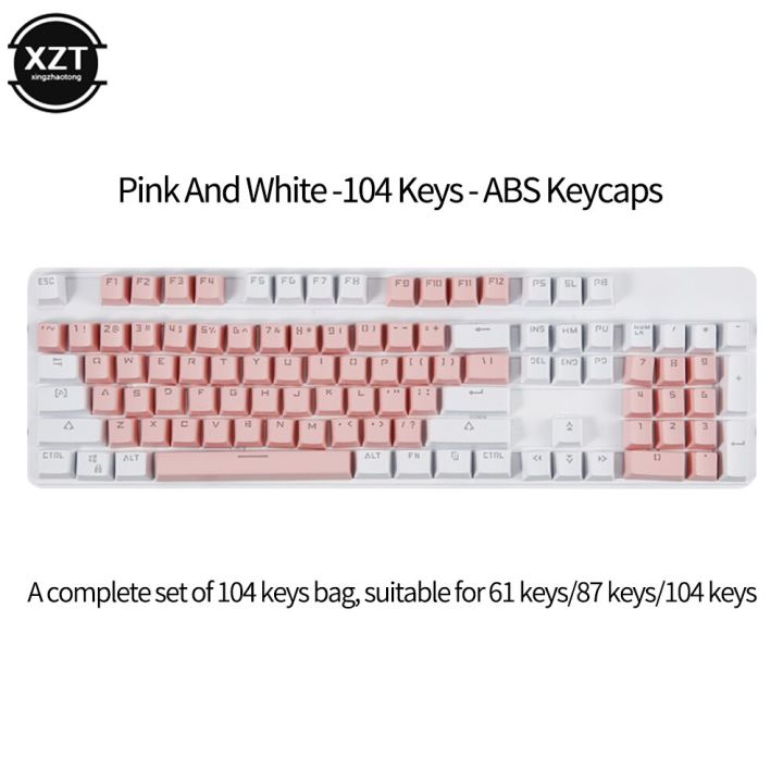 Universal Mechanical Keycap ABS Translucent Keyboard Caps Ergonomic 104 ...