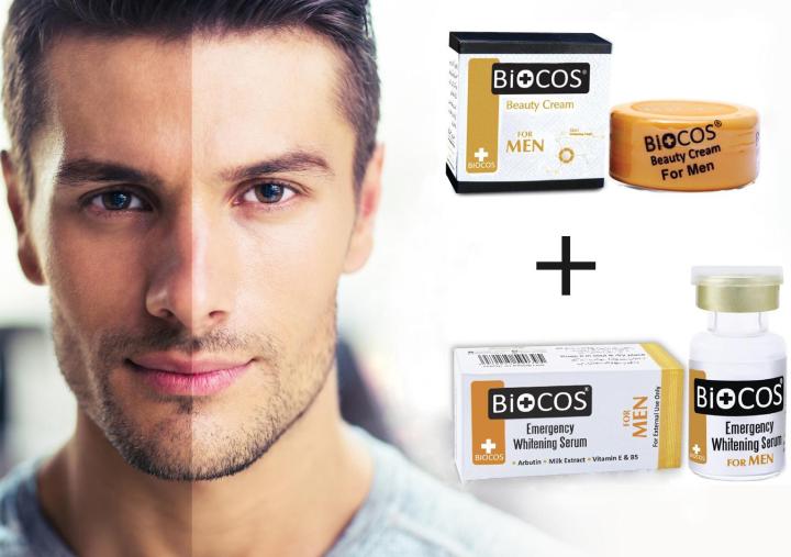 Biocos Beauty Cream & Emergency Whitening Serum For Men | Daraz.lk