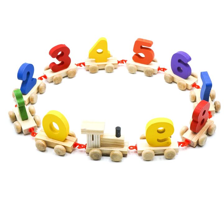 Digits Number 0-9 Train Toy Wooden Set | Daraz.lk