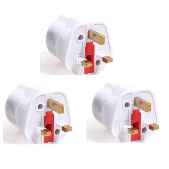 3PCS Universal Travel Plug Adapter EU to UK European to British UK Plug ...