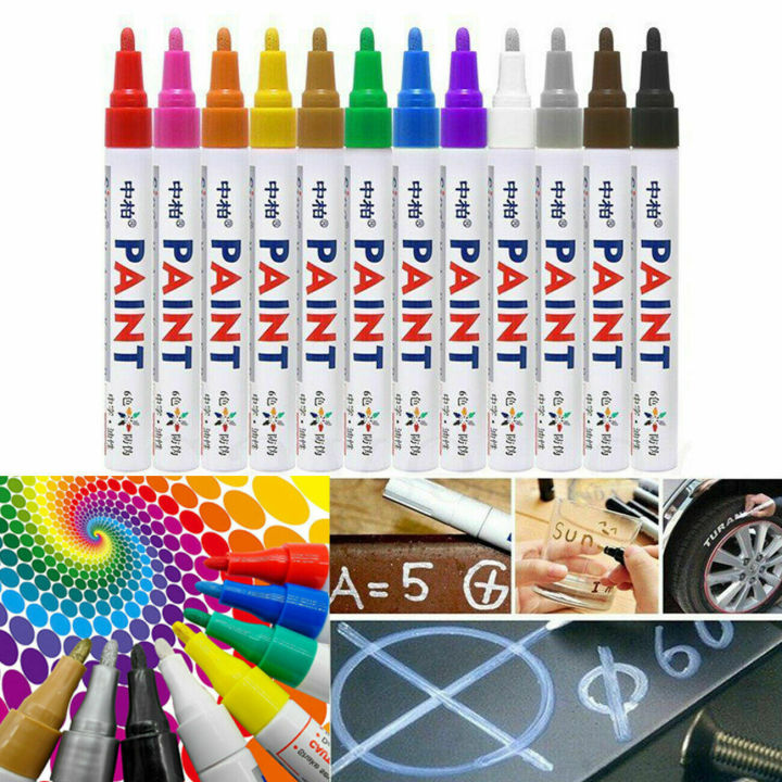 1Pcs Gold Colors Paint Marker Pen Fade-proof Car Tyre Tire Tread CD ...