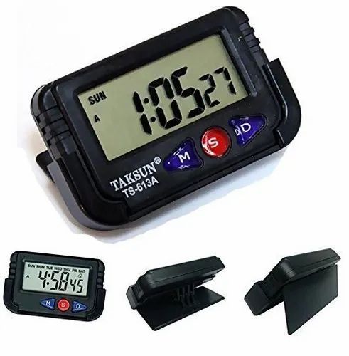 NAKO Digital Black Â Car Dashboard/Office Desk Alarm Clock and ...