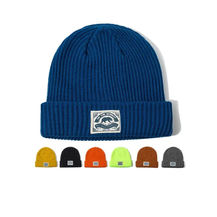 NEWCartoon bear stick cloth wool hat men and women fashion lovers ...