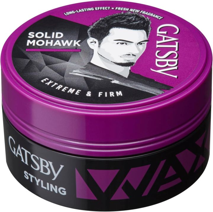 Gatsby Hair Styling Wax Ultimate & Shaggy | Creates a Rugged Mohawk ...