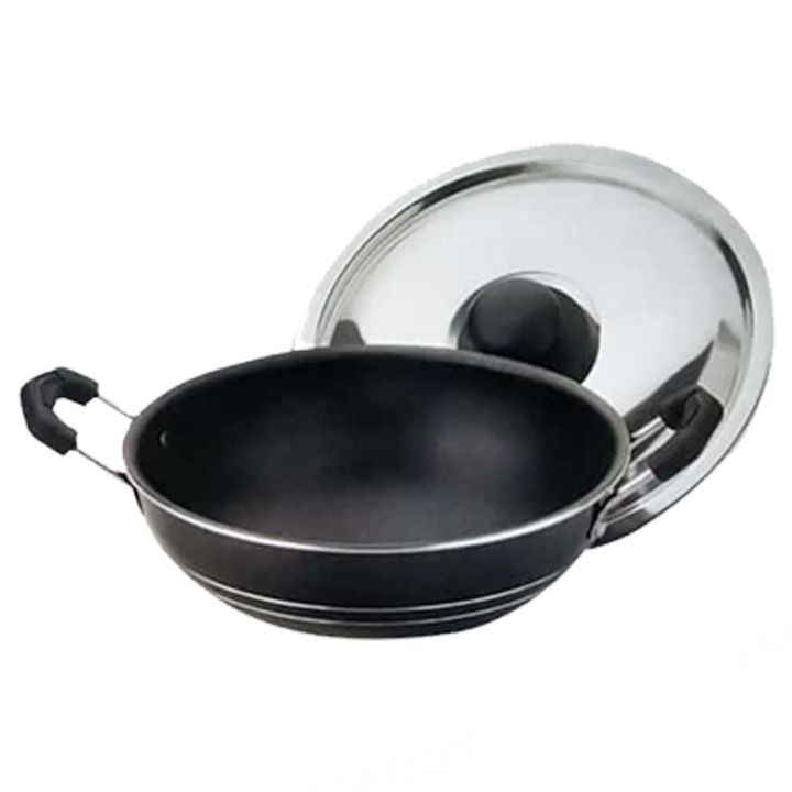 Premium Quality Non Stick Hopper Pan with Stainless Steel Lid For ...