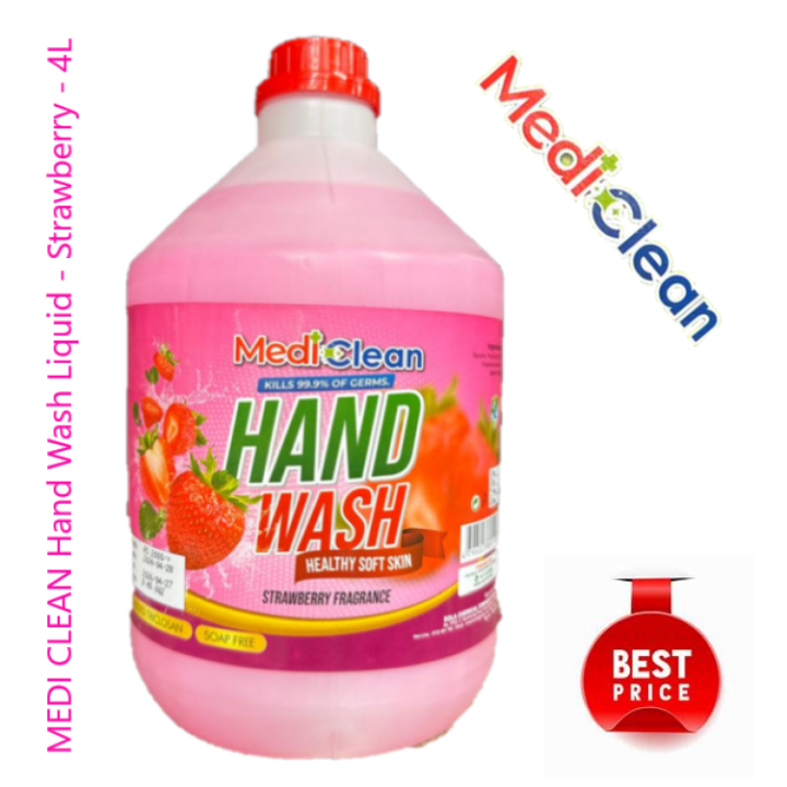 MEDI CLEAN Hand Wash Liquid - Strawberry - 4L | Daraz.lk