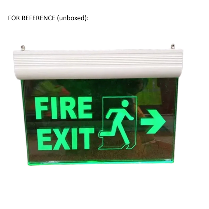 Acrylic Emergency Exit Sign Board With Rechargeable Led Lights | Daraz.lk