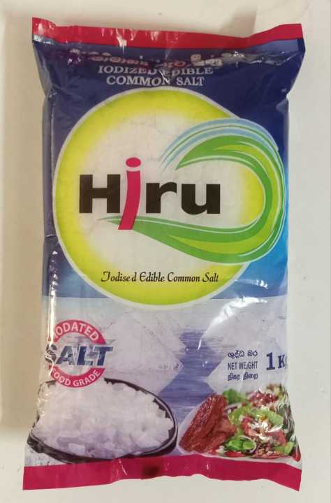 Hiru crystal salt 1kg ලුණු | Daraz.lk
