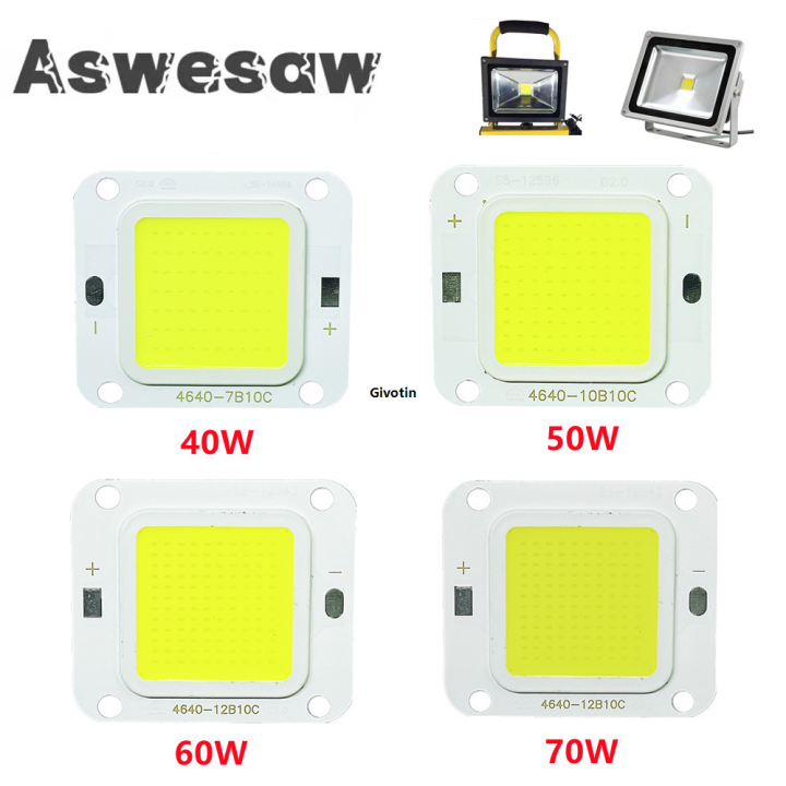 LED COB Chip 40W 20W 10W Super Power 70W 60W 50W For DIY Floodlight ...