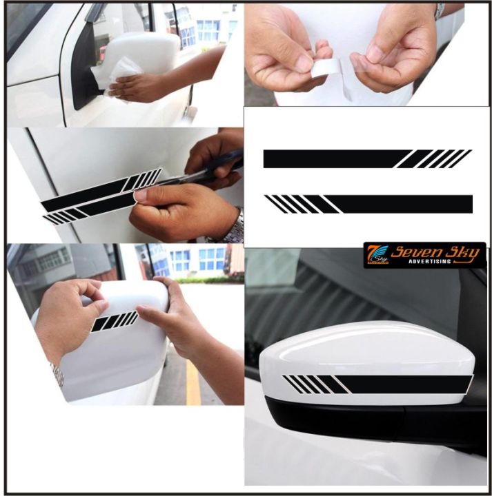 Car Side Mirror Strip Stickers For Any Vehicle Car Van Sports Car Wagon ...