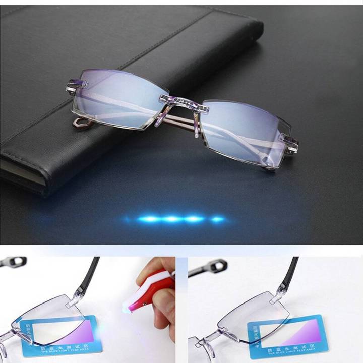 Ahora Anti Blue Light Blocking Rimless Computer Cooling Glasses Men ...