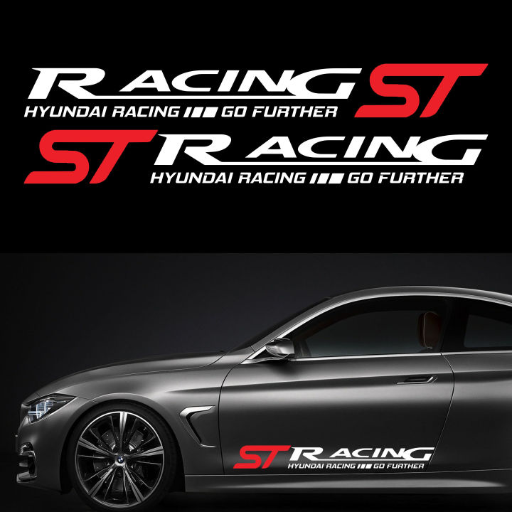 2pc 20x3 in Racing ST Sticker for Car, Motor Bike, Three wheeler & All ...