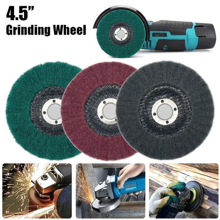 New 4.5" 115mm Flap Polishing Wheel Scouring Pad Nylon Fiber Flat Flap ...
