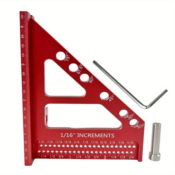 Aluminum Miter Triangle Ruler - 3D Multi-Angle Woodworking Square ...