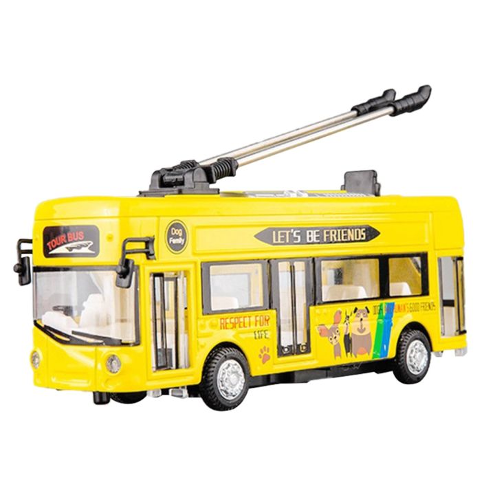 1:50 Kids Toys Alloy Bus Model London Single Tram Bus Vehicles Car with ...