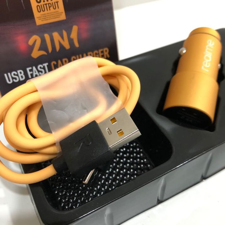 Realme 2 In 1 Adapter 2 Port USB 3.1A Fast Charging Car Charge With ...