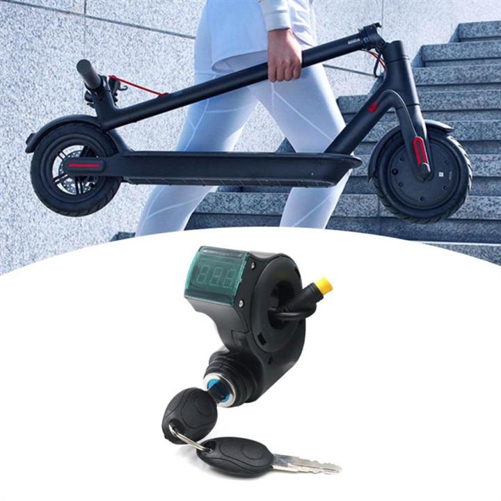 E-Bike Lgnition Lock Key Thumb Throttle Voltmeter Black Digital Voltage ...