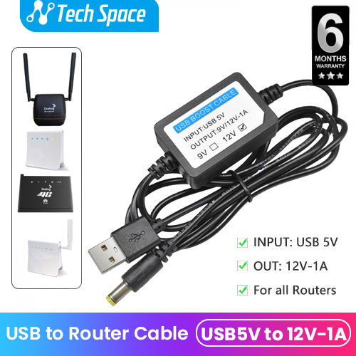 USB 5V to 12V DC Power Converter, Portable Power Supply for 12V 4G ...